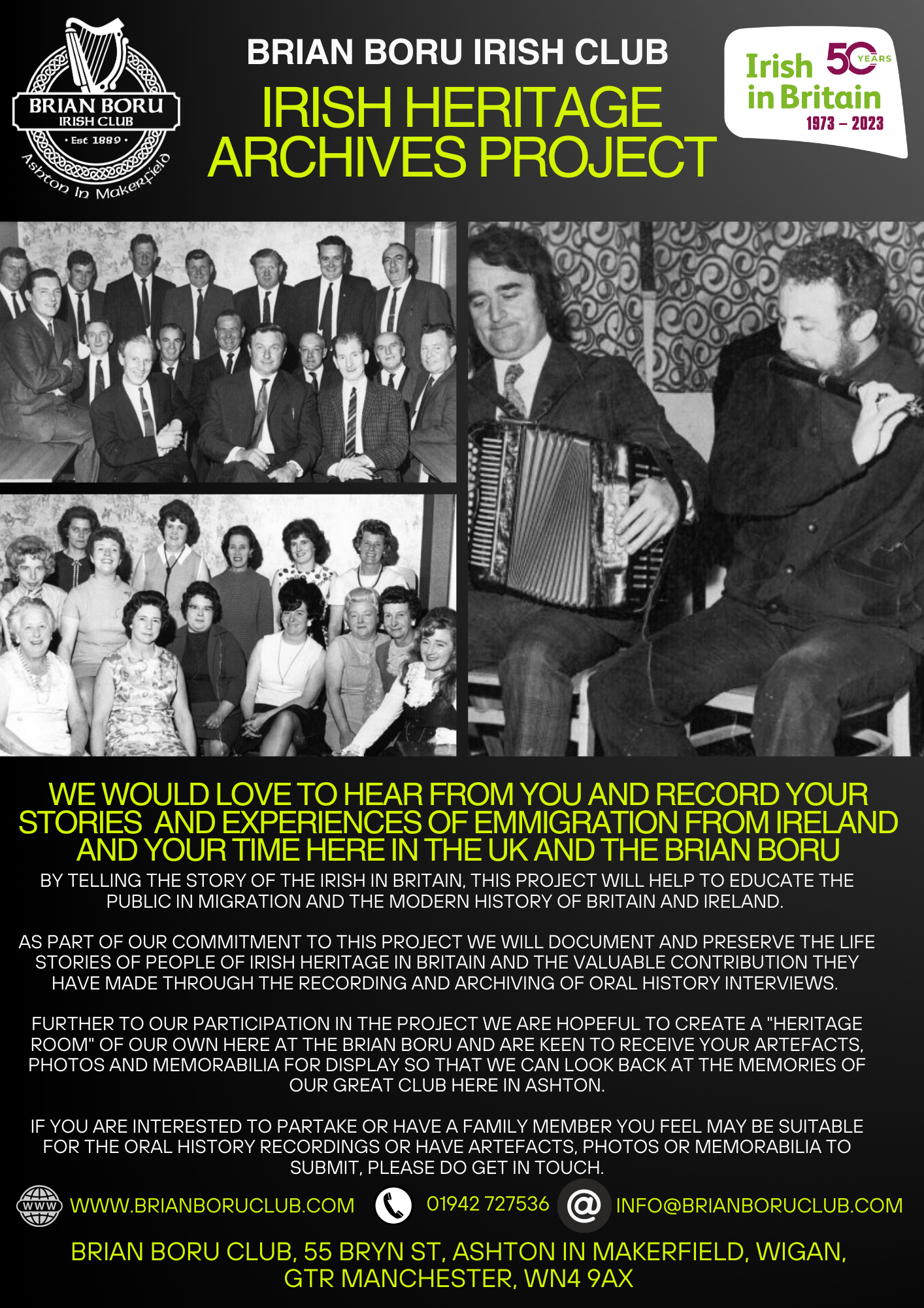 Irish Heritage Project – Brian Boru Irish Club